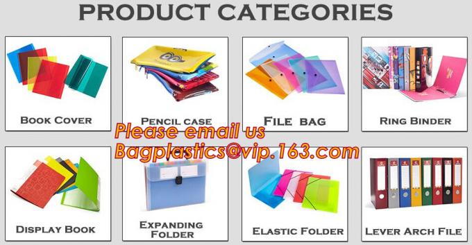 Classic plastic PP Polypropylene film book cover with customized A4 pvc ...