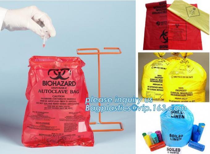 Medical Waste Bags, Red Infectious Waste Bags,Blue Soiled Linens Waste ...