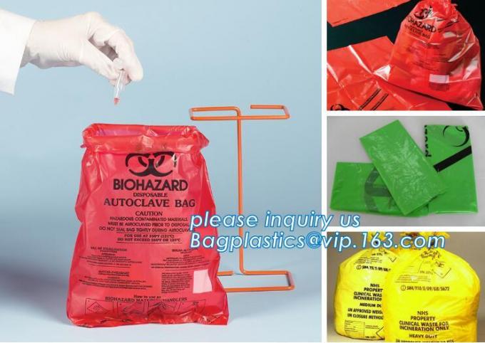 Extra large capacity biohazard drawtape trash bag interleaf coreless ...