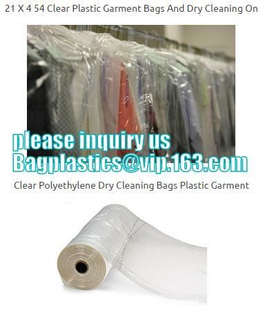 Wholesale Clear Plastic Dry cleaning poly garment bags for packing ...