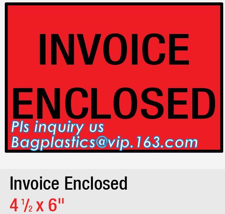 PE Packing List Envelope / mail lite bags, 7" x 5-1/2" Packing List ...
