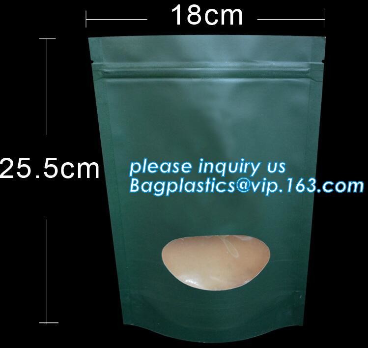 recycled resealable custom design resealable zipper locked stand up ...