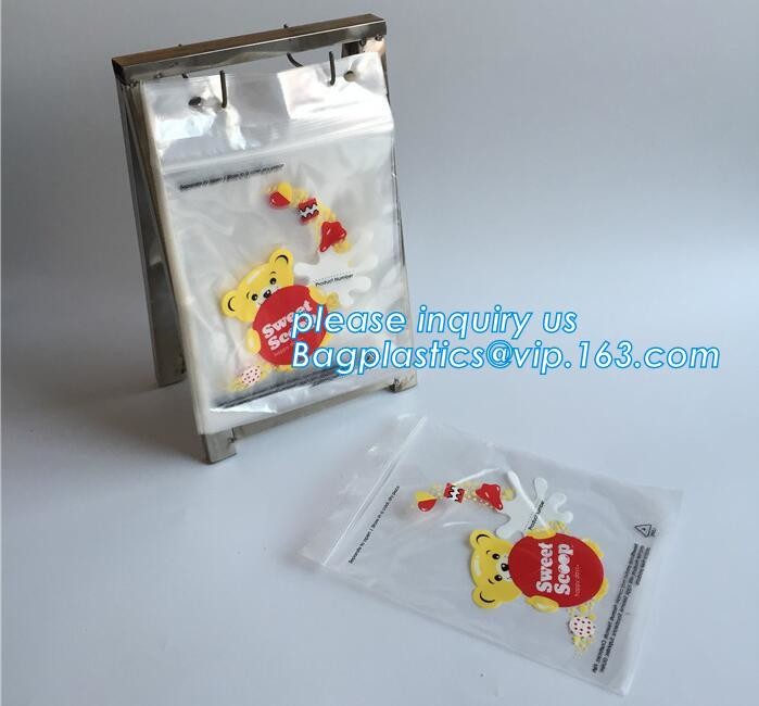 food storage wicketed ldpe clear plastic zip lock bag with print, FDA ...