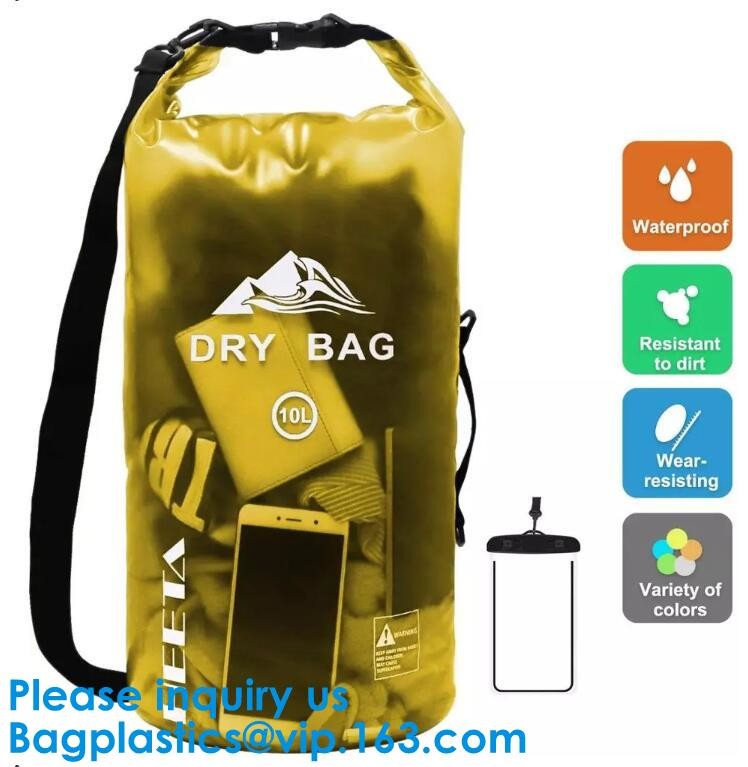 Colored 15Liter Shiny Clear Window Water Proof Dry Bag Ultralight ...