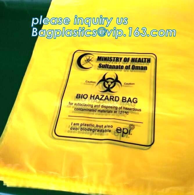 Biohazardous Bags with Custom Printed for Laboratory Used, disposable ...
