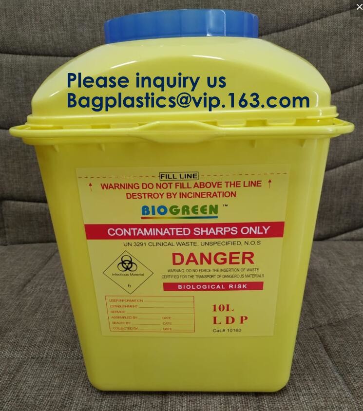 OEM 3l 5l 10l 12l 21l 22l yellow hospital biohazard medical needle ...