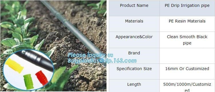 Non toxic odorless PE drip irrigation pipes for drip watering system,PE ...