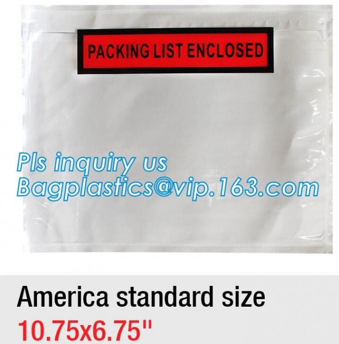 Waterproof packing list envelopes with self adhesive A3 A4 B4 B5 A7 C5 ...