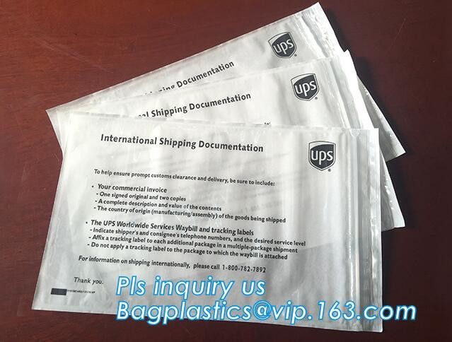 Self-Seal Security Document Packing List, UPS TNT express invoice ...
