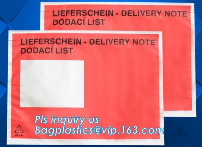 Self-Seal Security Document Packing List, UPS TNT express invoice ...