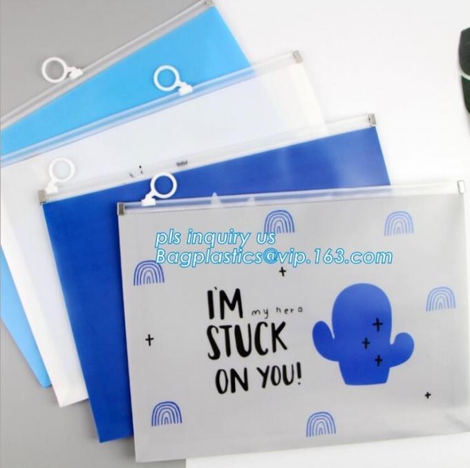 stationery bags file zipper bag, Frosted Plastic EVA Garment Packing ...