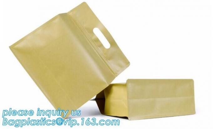 Zip lock Aluminum foil bags flat square bottom plastic bags with corner ...