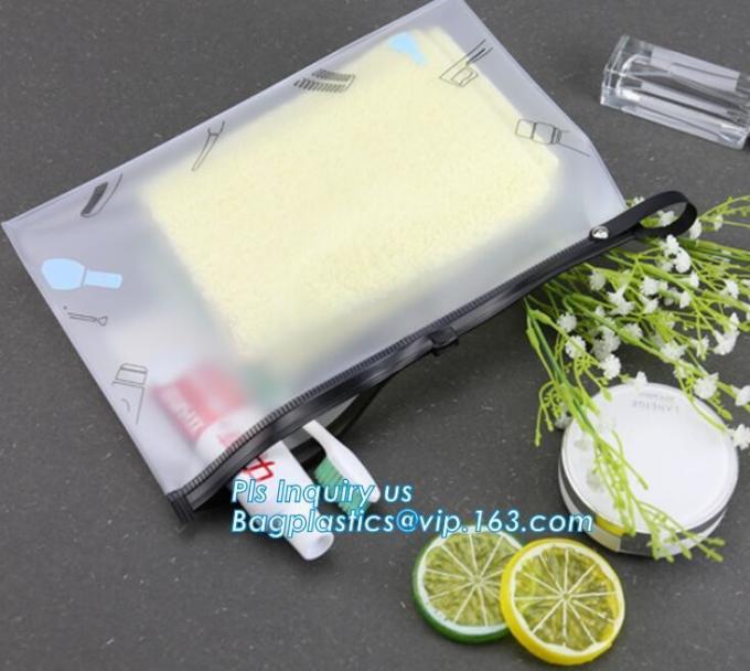 slider zipper cosmetic toothbrush pvc bags, slider zip lock plastic ...