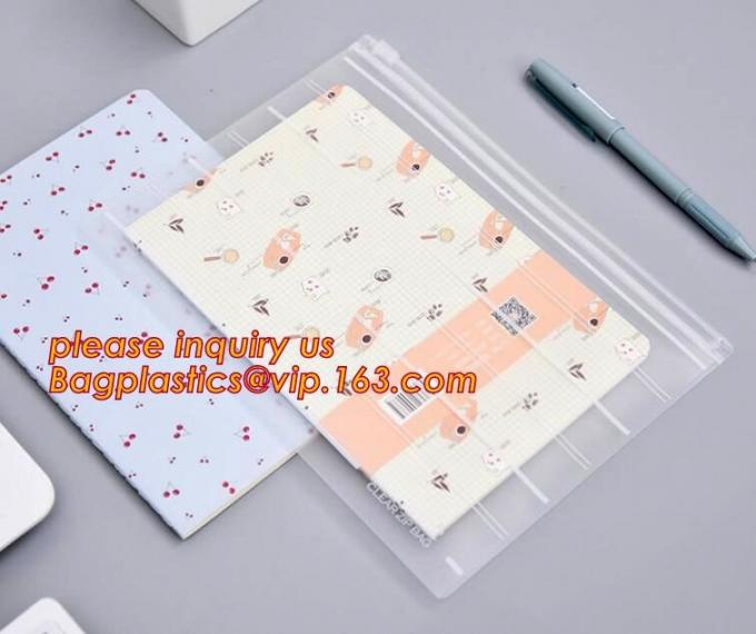 Frosted Surface Easy To Seal Zipper File Bag Stationary Holder Pack