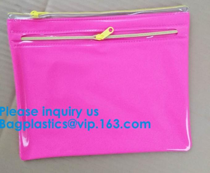 Custom Made Clear Plastic Vinyl Pvc A4 File Bag With Slider k,Vinyl PVC ...