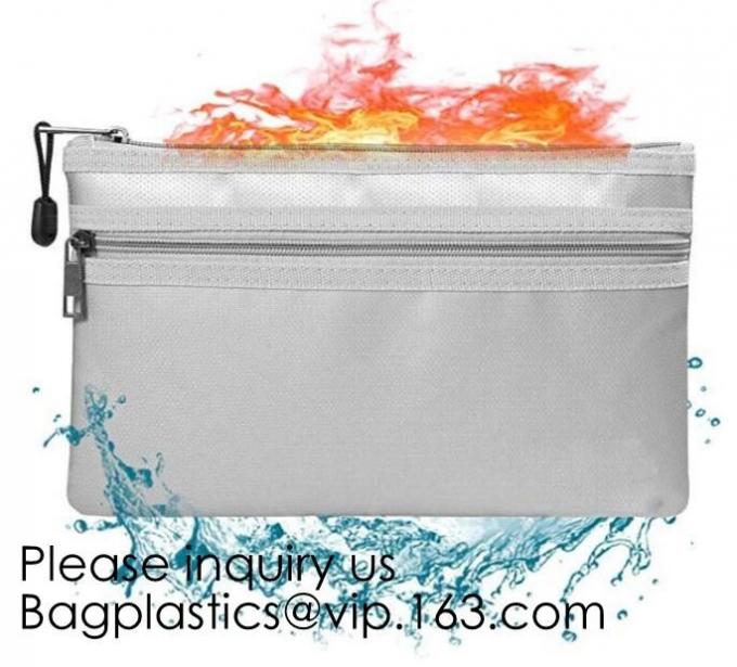 Silicone Coated Fire Resistant Envelope bag Fireproof Money Document ...