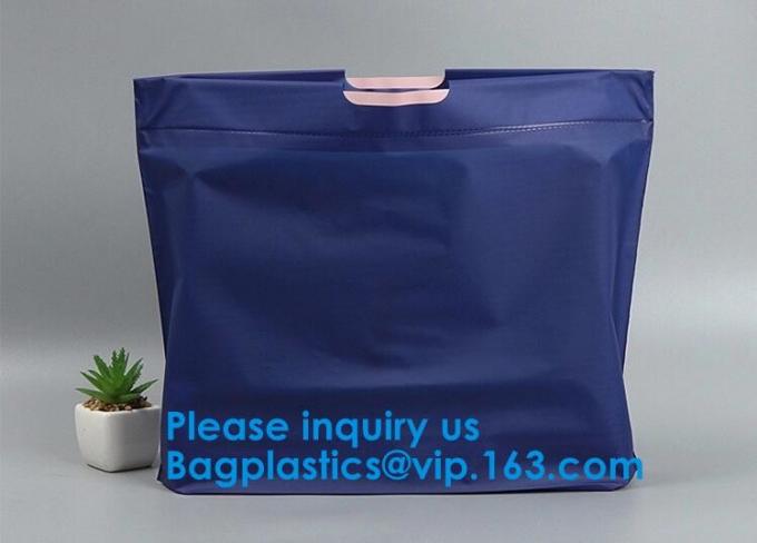 Custom Size Soft Flexi Loop Handle Gold Plastic Shopping Bag Restaurant ...
