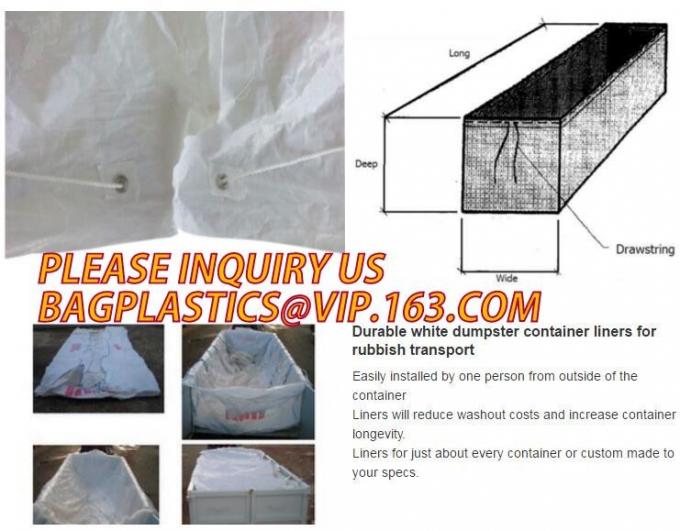 Large durable drawstring dumpster container liner for garbage ...