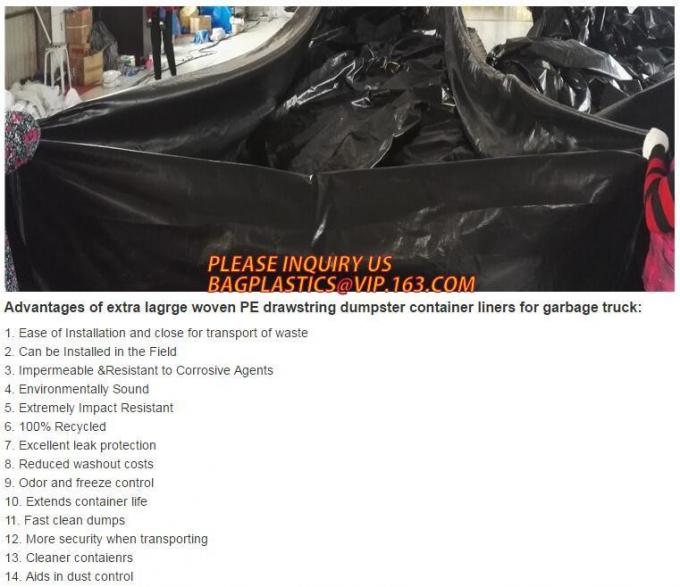 10 Mil Open Top Drawstring Roll Off Container Liners,4mil open top ...