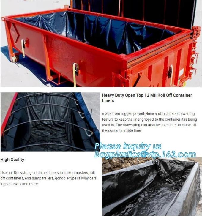 Dumpster 6Mill Open Top Roll Off Drawstring Container Liners,Open Top ...