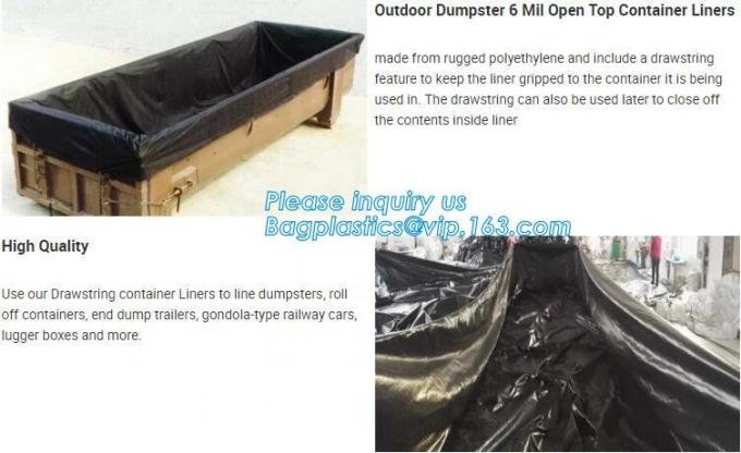 Dumpster 6Mill Open Top Roll Off Drawstring Container Liners,Open Top ...
